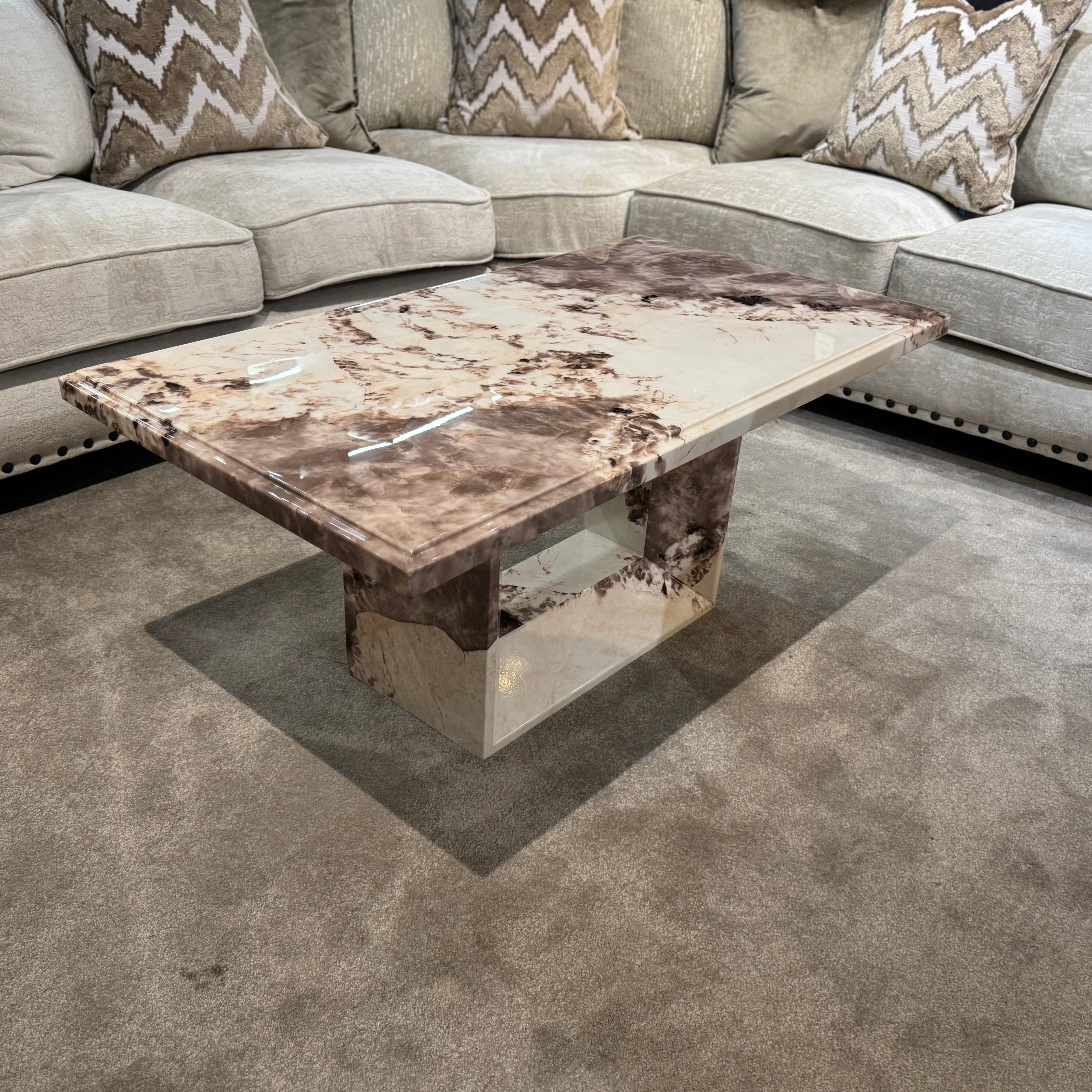 Aluna Mottled Mocha Collection | Coffee Table – Stevensons Home